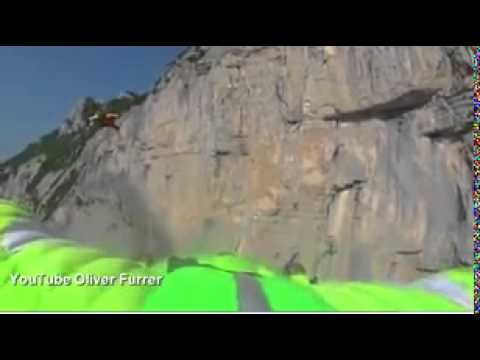 Oliver Furrer jumps off cliff during his one week of Base tour - YouTube
