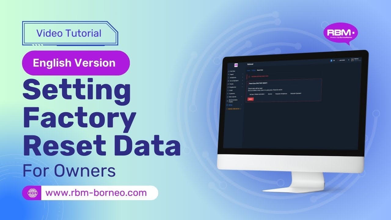 English Version - Resetting Data in RBM - YouTube