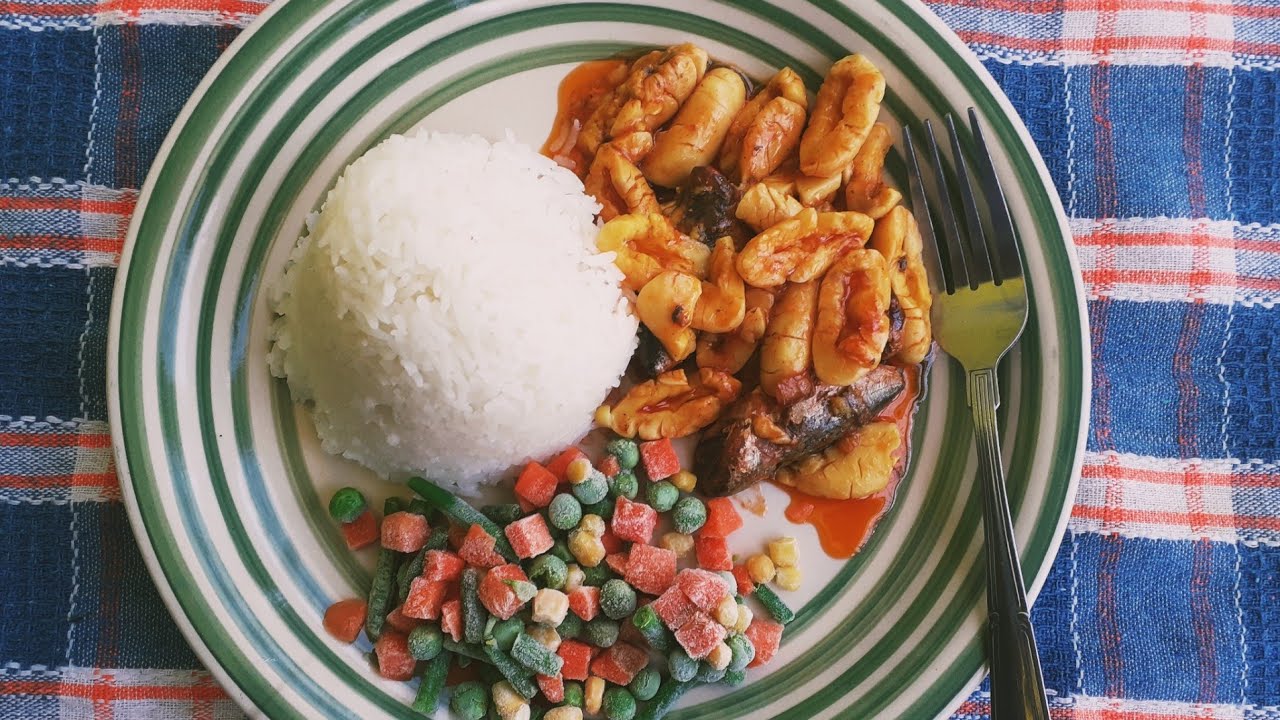 Ackee & tin mackerel@ white rice + more - YouTube