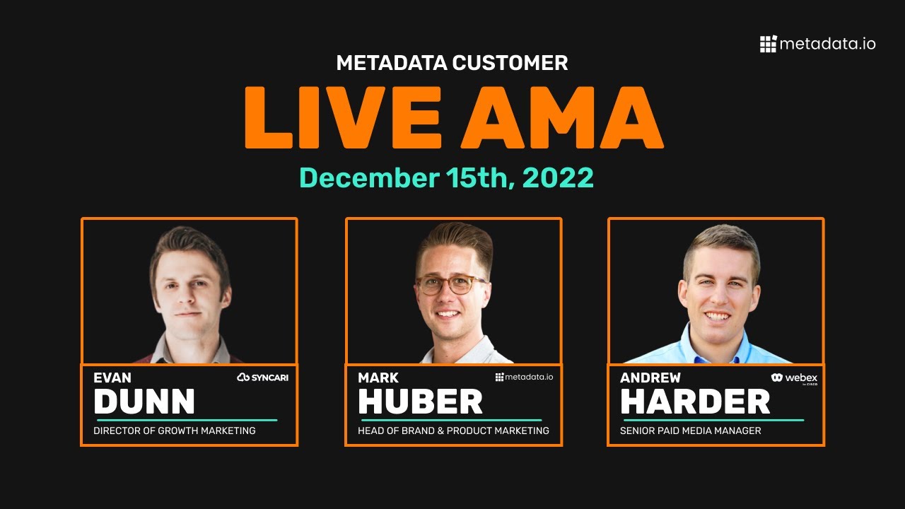 Metadata Customer AMA Webinar - Full Recording - YouTube