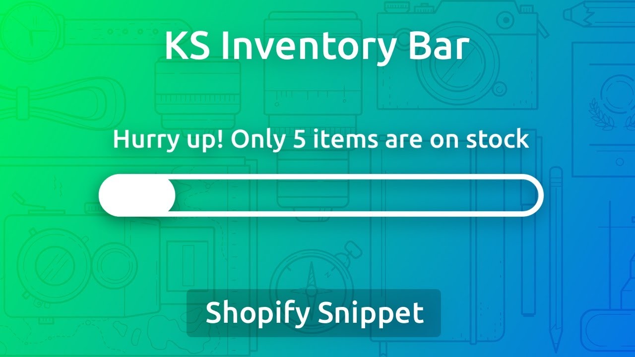 KS Inventory Bar - Shopify copy-paste snippet code - YouTube