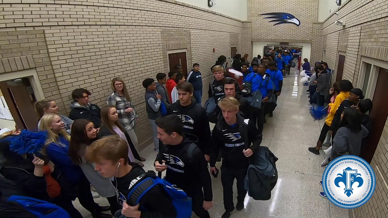 FHS Falcon Football Team Spirit Walk - YouTube