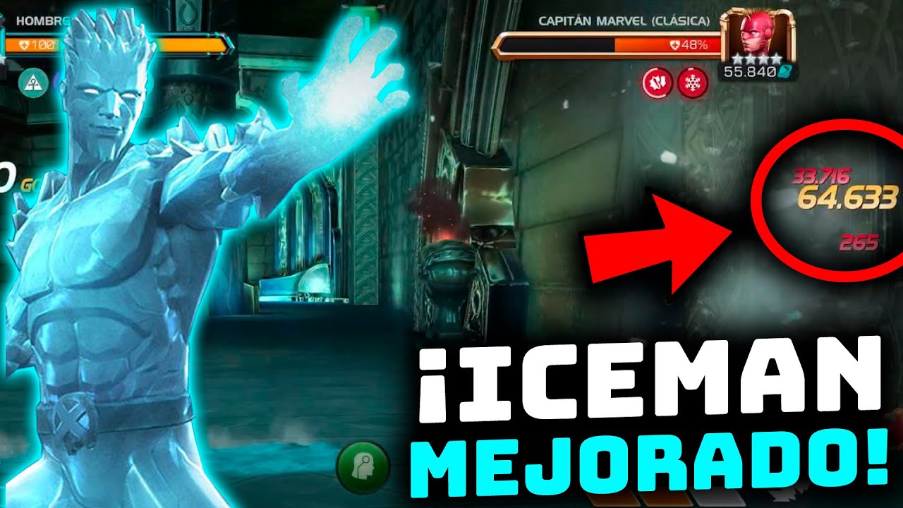 ¡Iceman Mejorado! - Nueva Inmunidad Y Daño Aumentado! - MCOC - YouTube