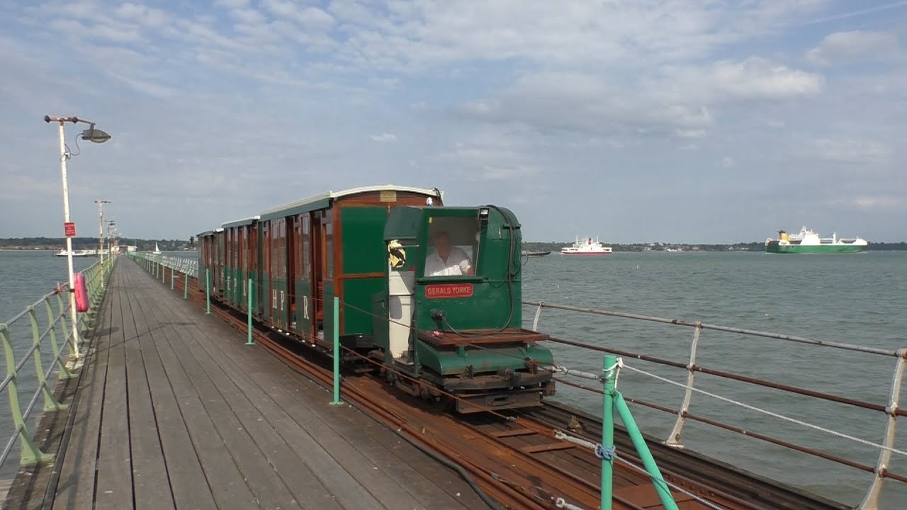 I visit the Hythe Pier Railway. The oldest continuously operating pier ...