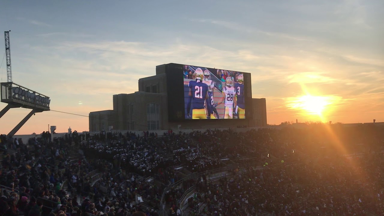 Touchdown Navy! Anchors Away! Notre Dame Game 2019 - YouTube