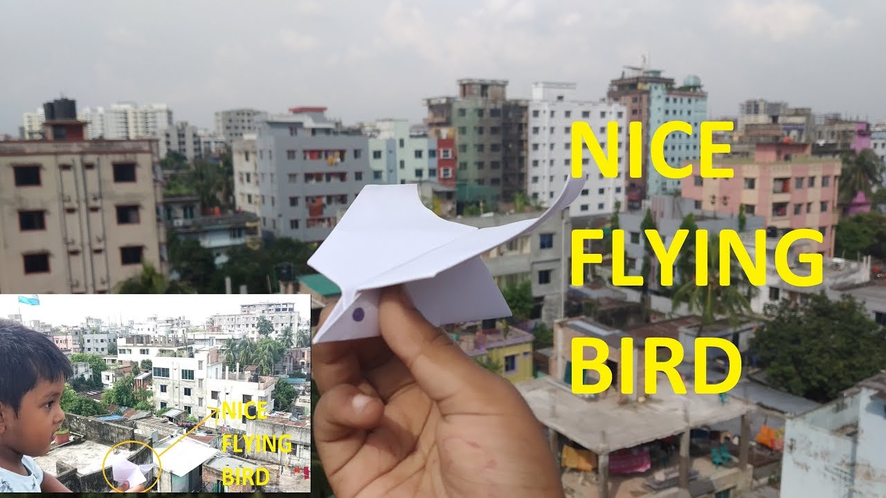 FLYING BIRD ||HOW TO MAKE A PAPER FLYING BIRD ||BY BD CRAFTS - YouTube