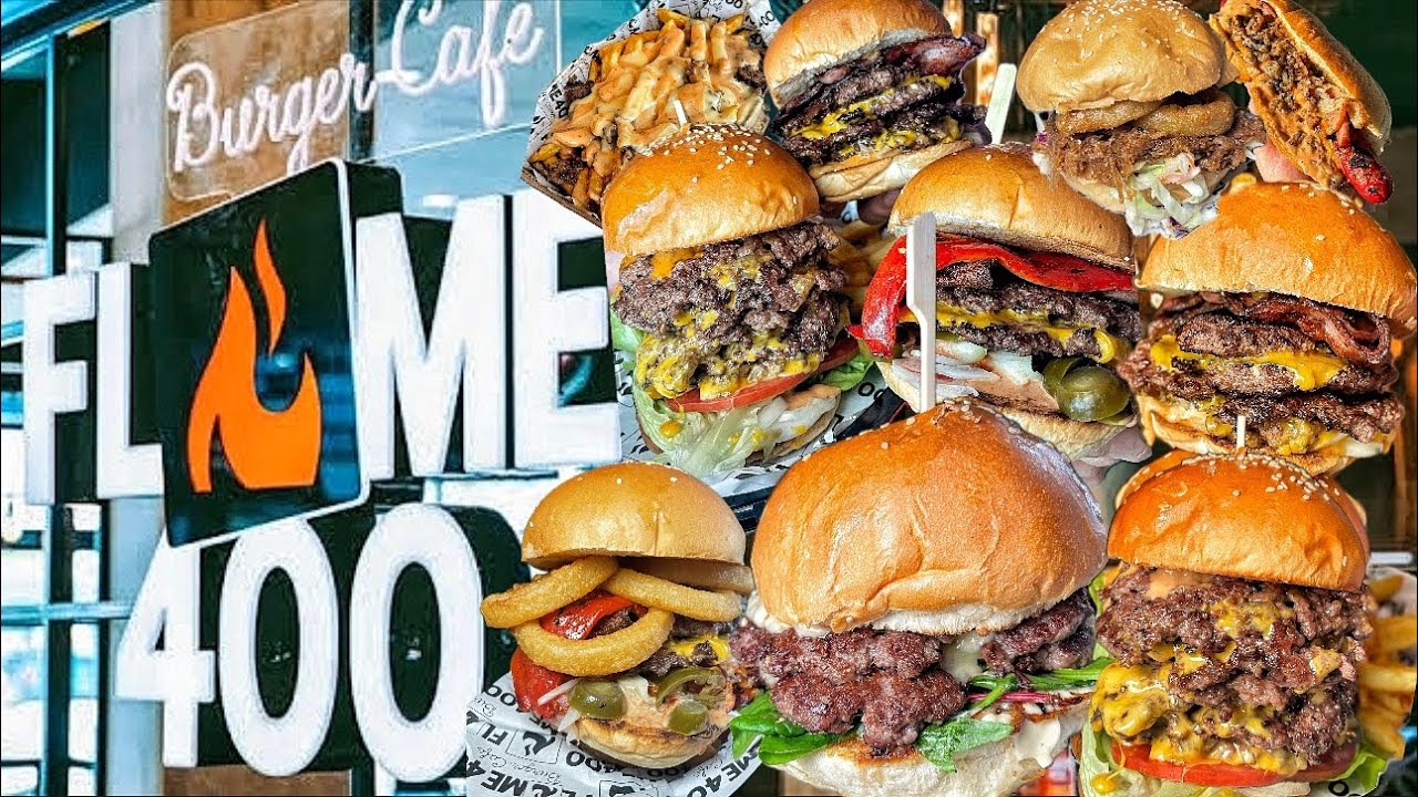 ALL The Burgers | Flame 400 Burger Cafe - YouTube