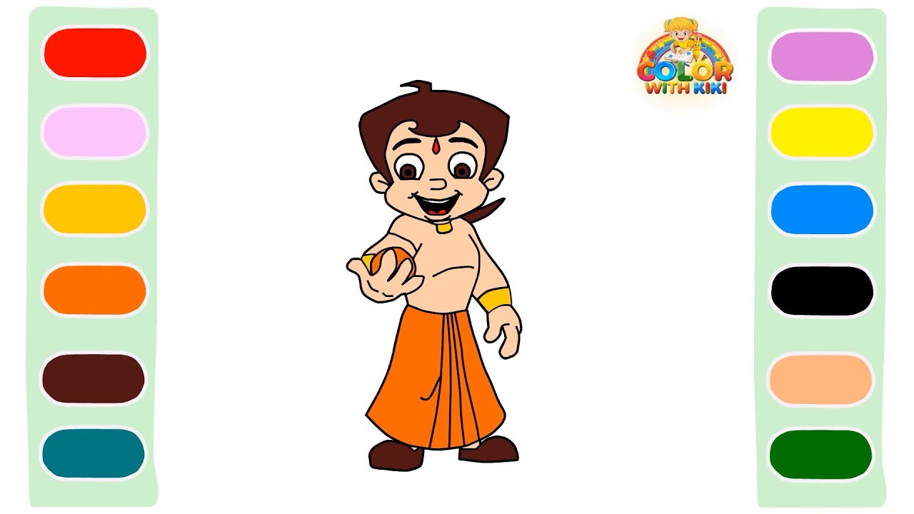 Learn to Draw chhota bheem eating laddu - Drawing and Coloring Tutorial ...