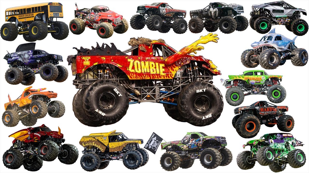 Monster Truck Collection Monster Vehicles Collection | Monster School ...