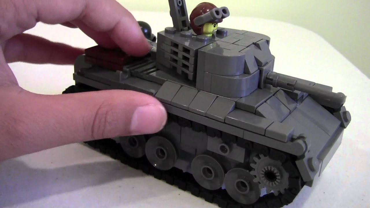 Lego M22 Locust Airborne tank review - YouTube