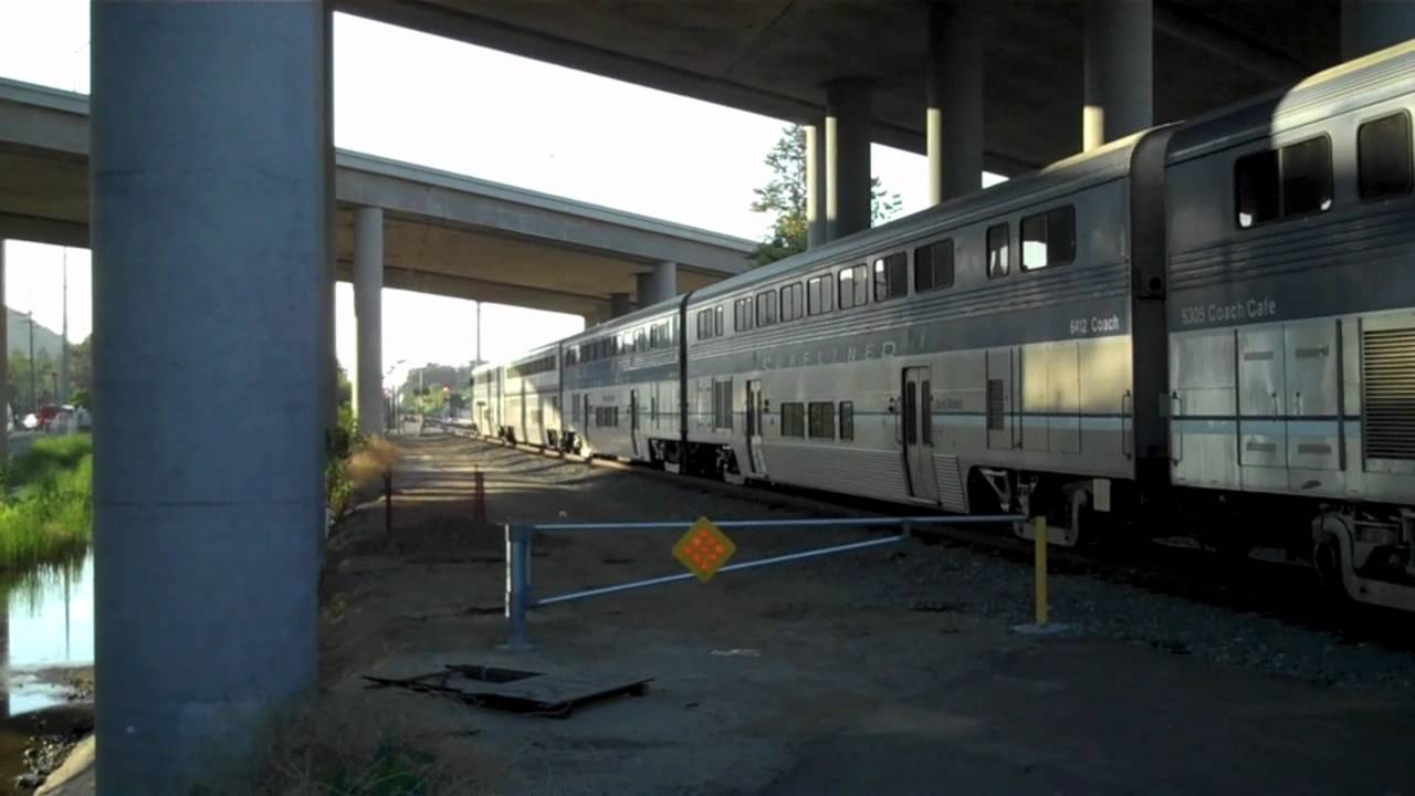 Amtrak P42DC #56 leads a Doubleheader Surfliner in Sorrento Valley ...