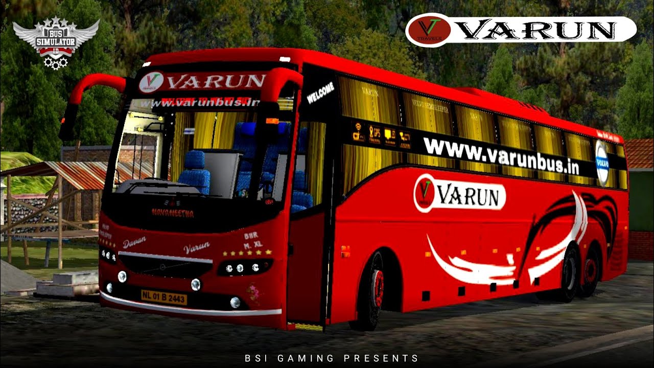 Varun Travels Livery for Volvo b11r Facelift Semi-sleeper bus mod for ...