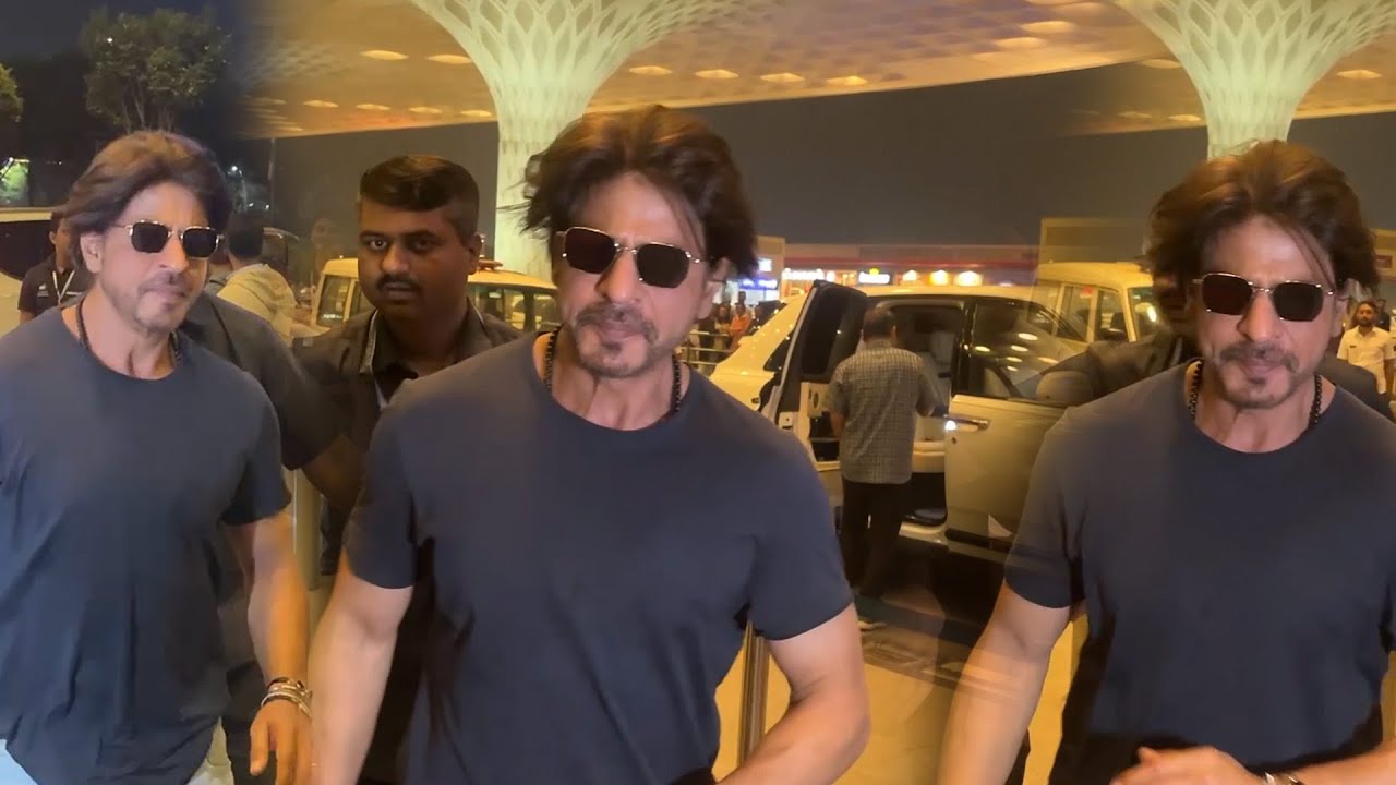Shah Rukh Khan's Dashing Look Was Seen At The Airport - YouTube