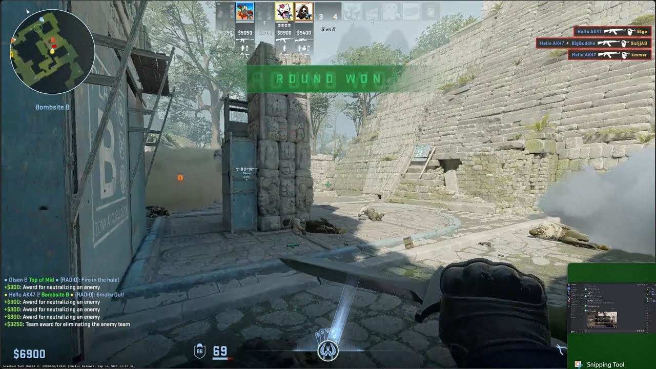 Exemplary defense of B site on Ancient | CS2 - YouTube