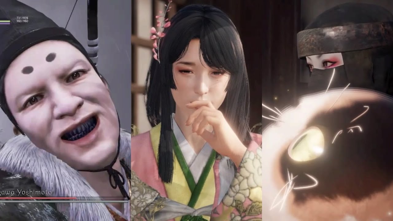 Nioh 2 Level 1 Tonfa Vs Imagawa Yoshimoto and Oichi Introduction - YouTube