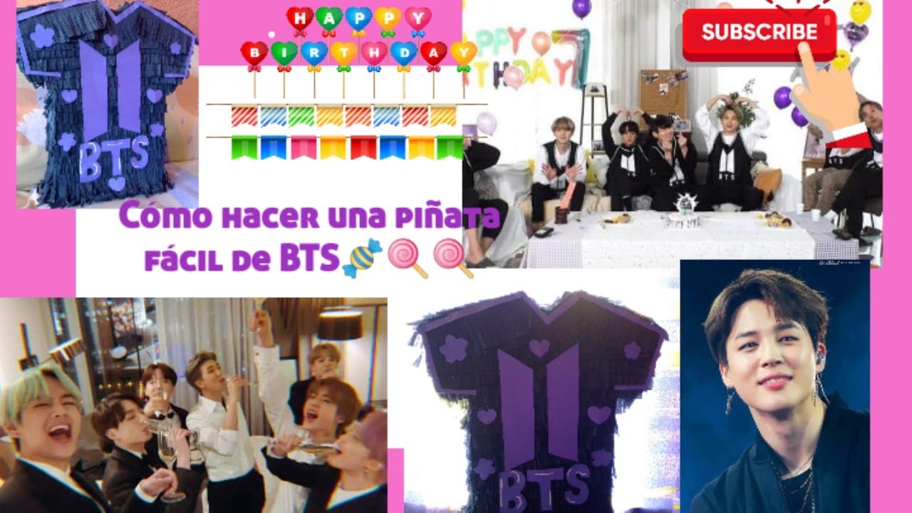Cómo hacer una piñata fácil de BTS🎂🍇🎂 lo que toda un ARMY quiere en su ...