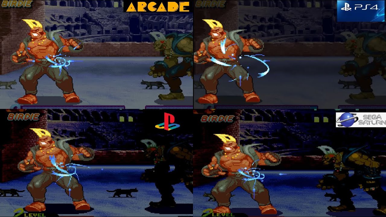 Street fighter Alpha Birdie special and Super moves Comparison Arcade ...