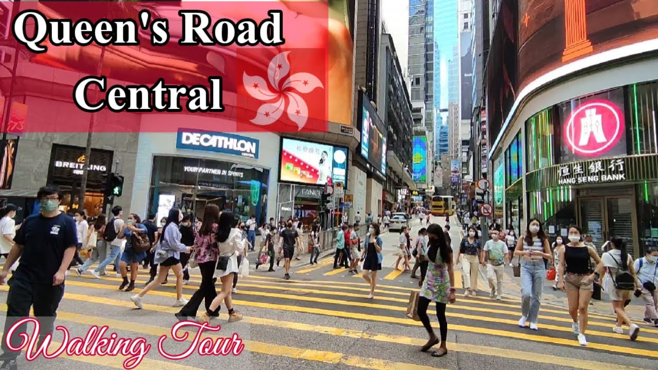 Queen's Road Central Hong Kong | Walking Tour - YouTube