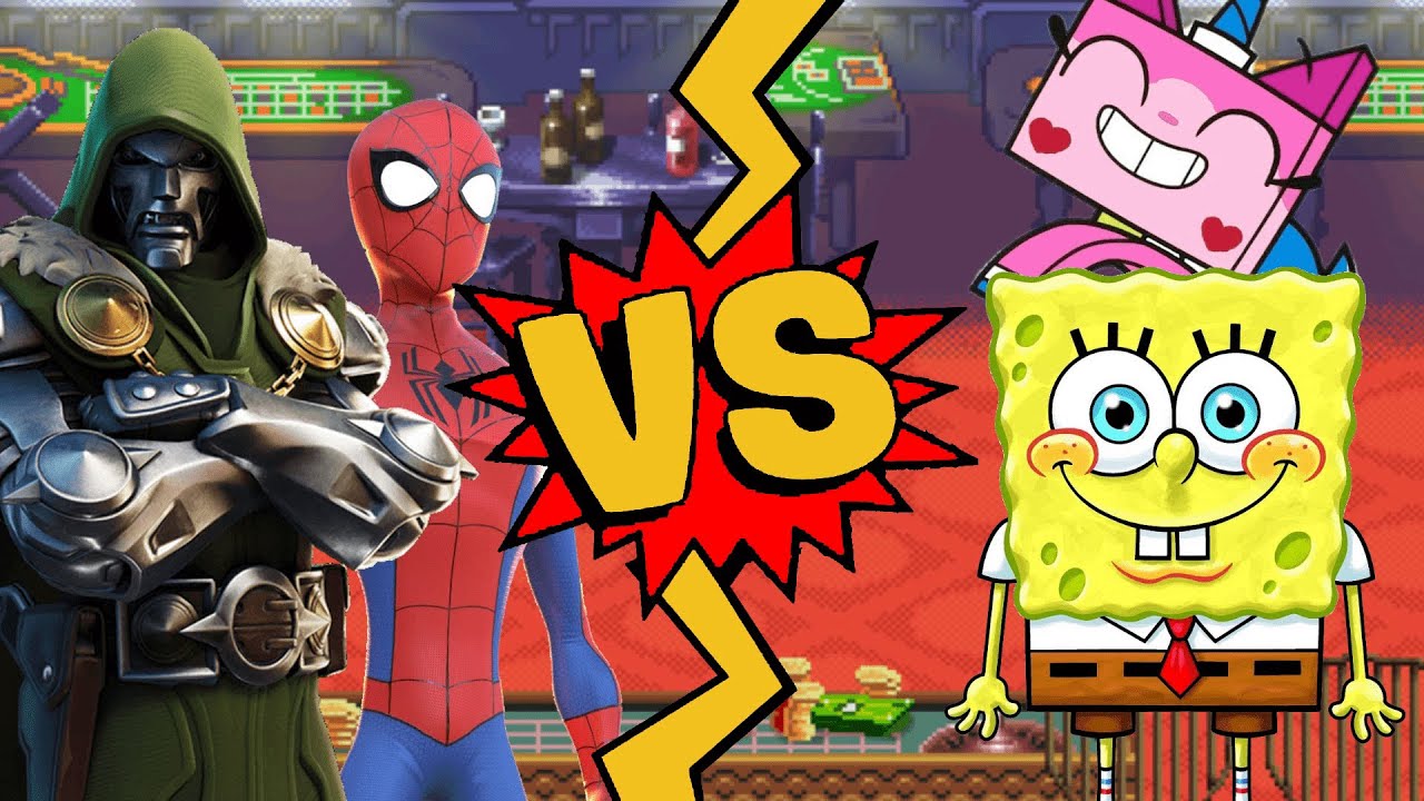 M.U.G.E.N. Battles | Spider-Man/Doctor Doom vs Unikitty/SpongeBob - YouTube