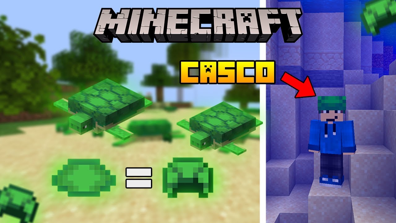 A FUNÇÃO DO CASCO DE TARTARUGA NO MINECRAFT E COMO CONSEGUIR! - YouTube