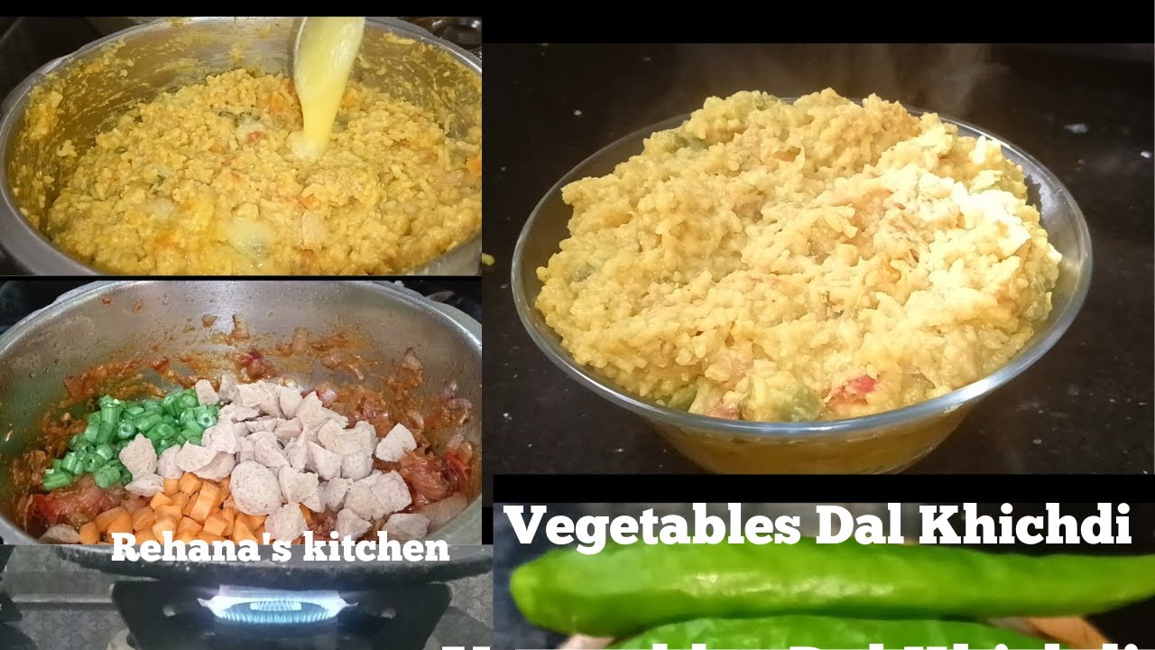 Vegetable Dal Khichdi Recipe / Healthy Moong Dal Khichdi Recipe. - YouTube