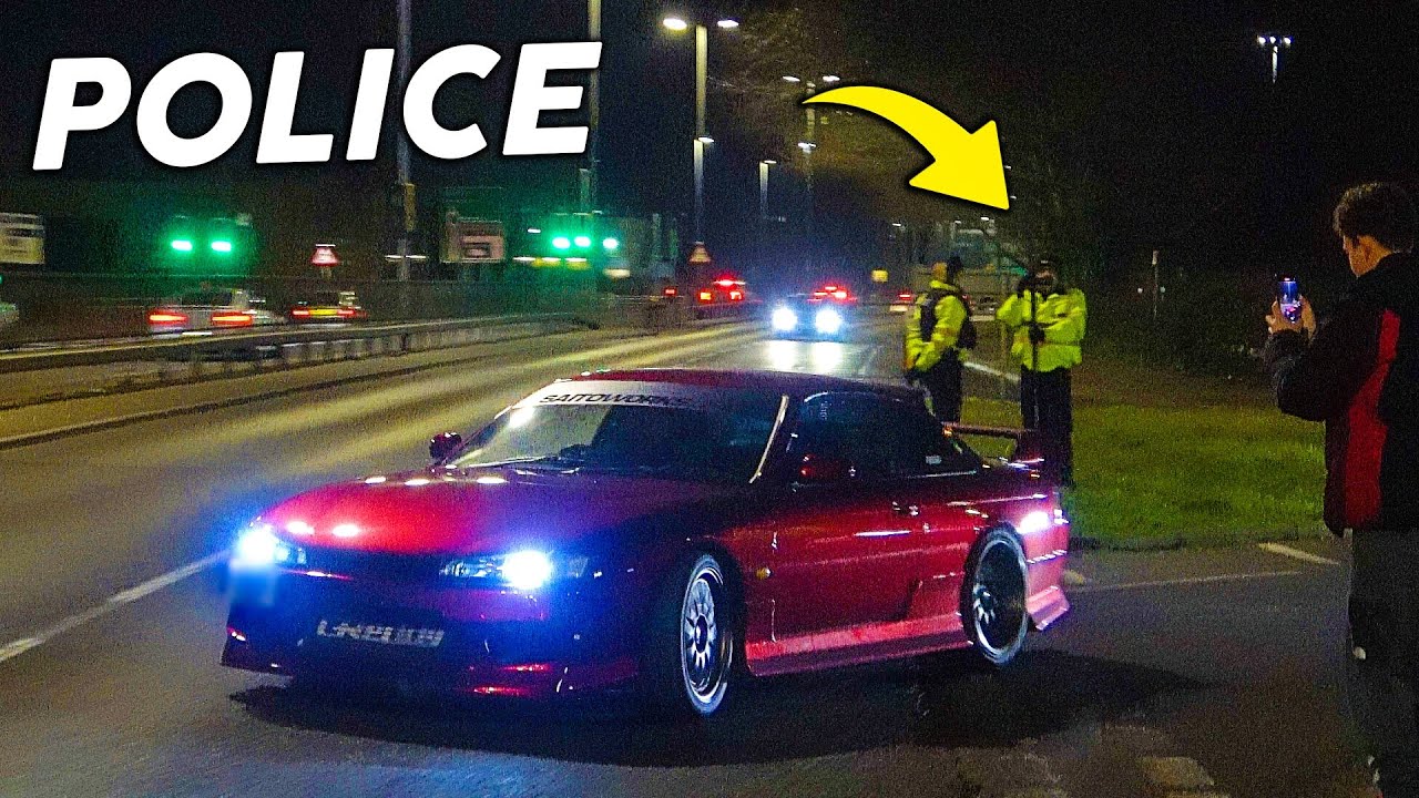 POLICE FILM CARS AGAIN At JDM Car Meet! - Modified Cars Leaving Reading ...