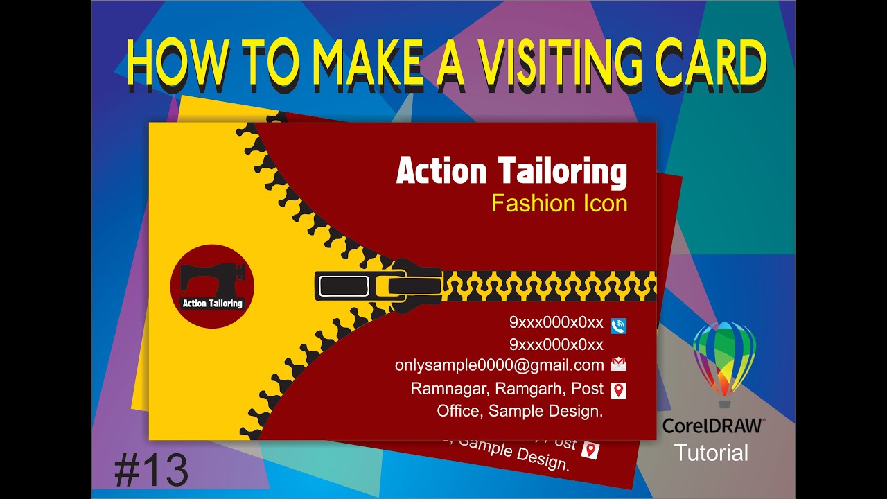 Business Card Making, Tailoring Visiting Card, How to Make Visiting ...