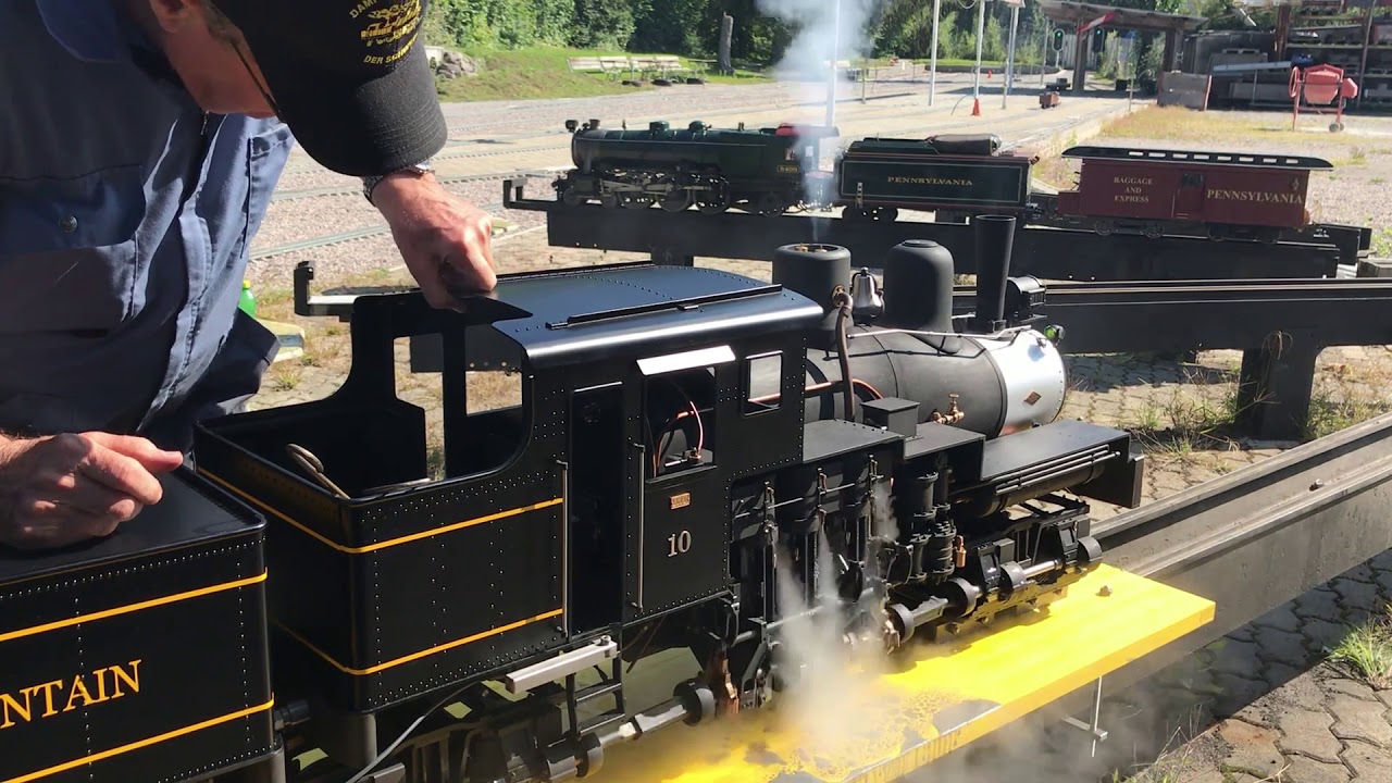 Shay Class C 7 1/4" 1st Firing up - YouTube
