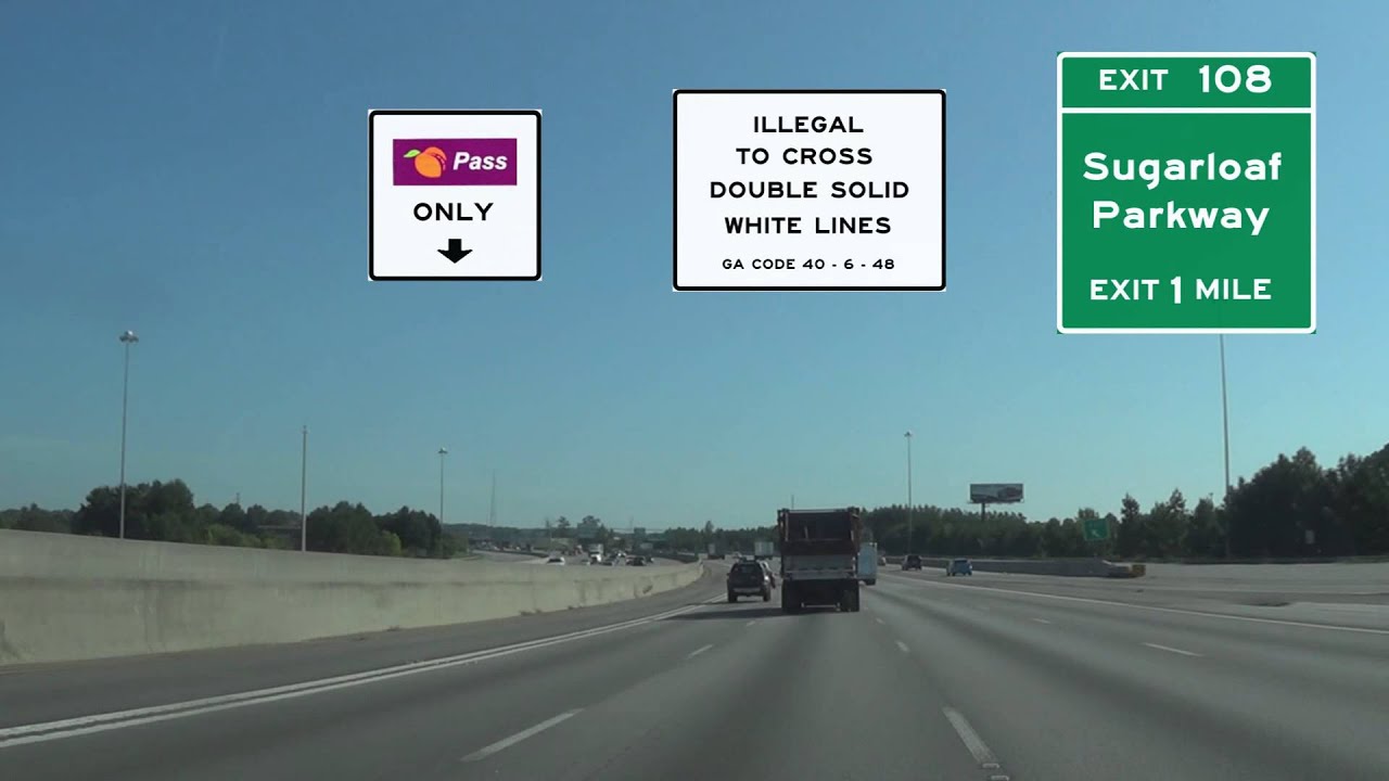 I 85 North Atlanta MM 102 to 117 - YouTube