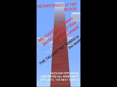explosion of the tallest tnt tower in the world that take many and many ...