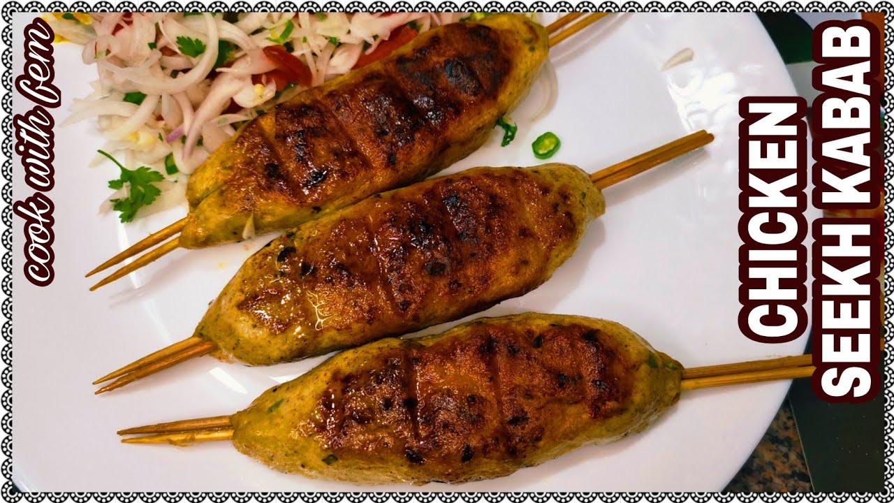Chicken Seekh Kabab On Grill Pan | Super Easy Kababs | Seekh Kabab ...