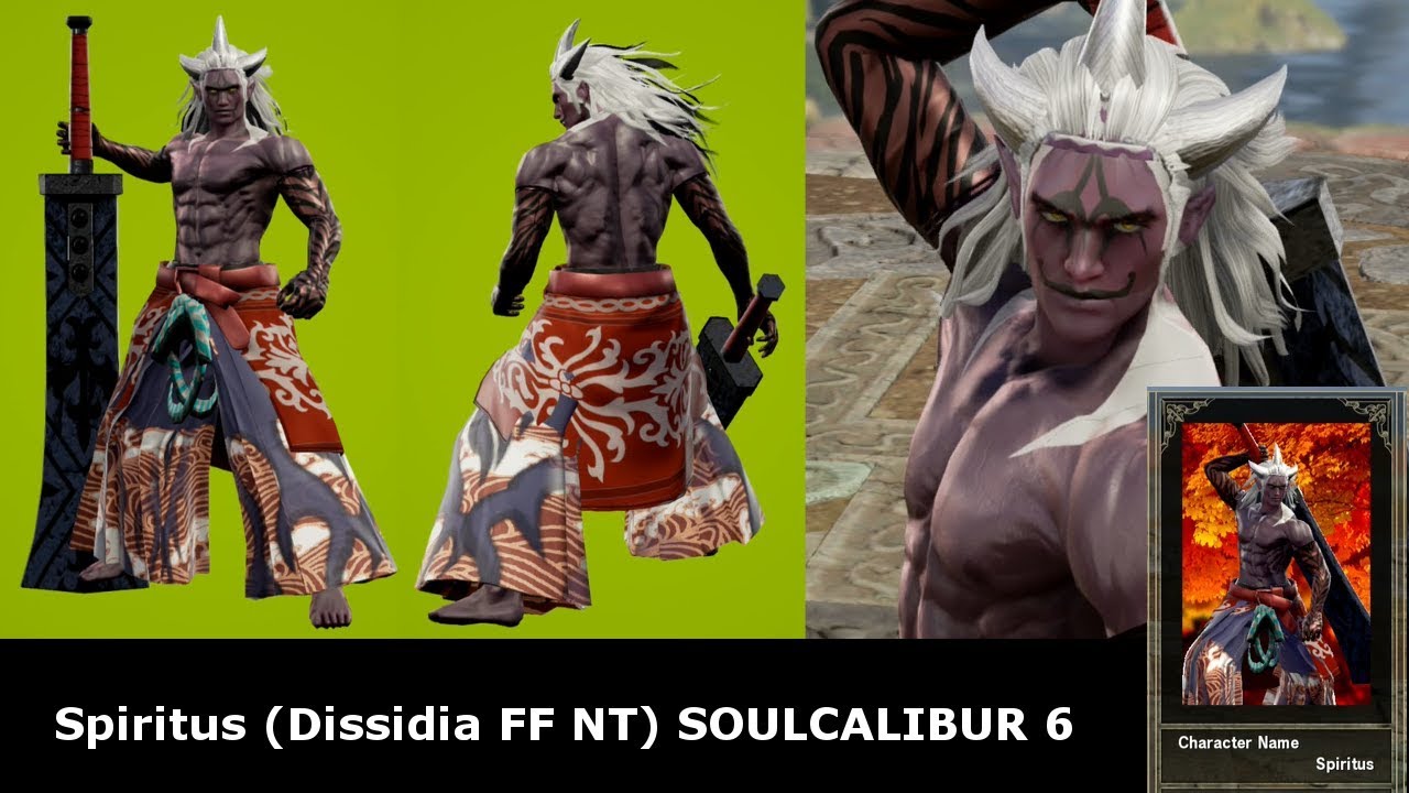 SOULCALIBUR 6 FORMULA: Spiritus (Dissidia Final Fantasy NT) - YouTube