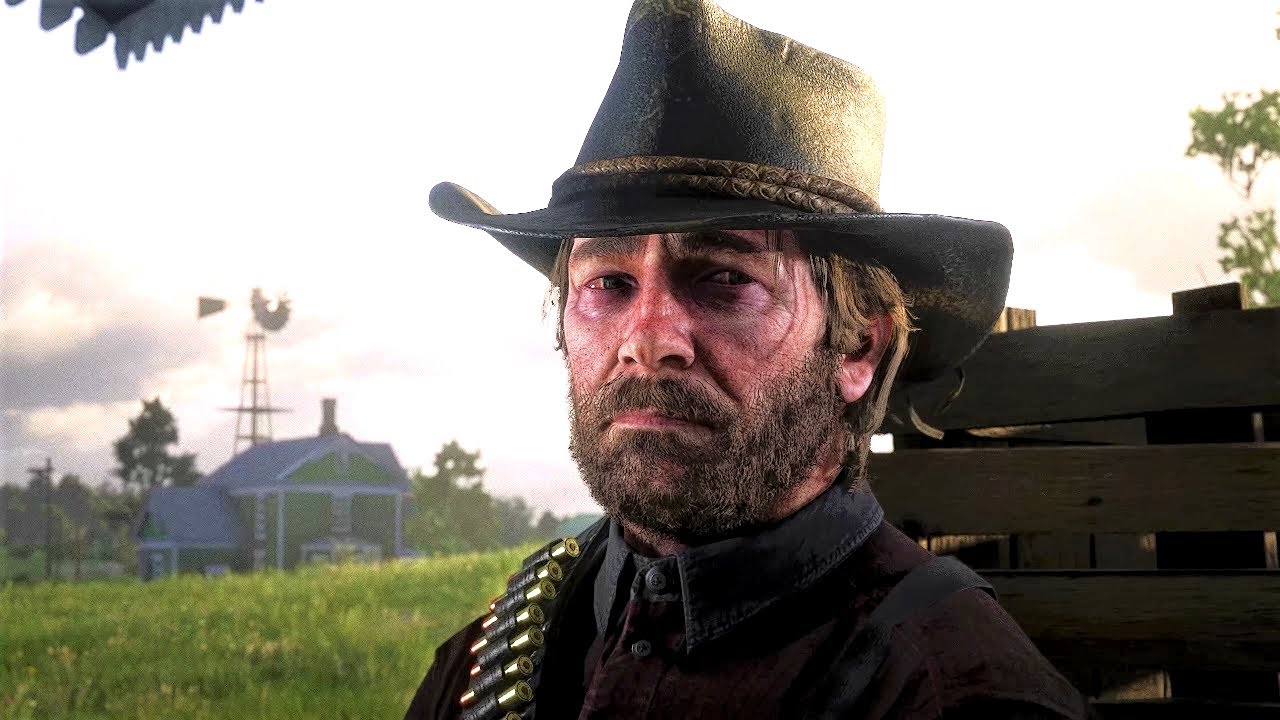 RDR2 - Saying goodbye to Reverend Swanson with a low honor looks ...