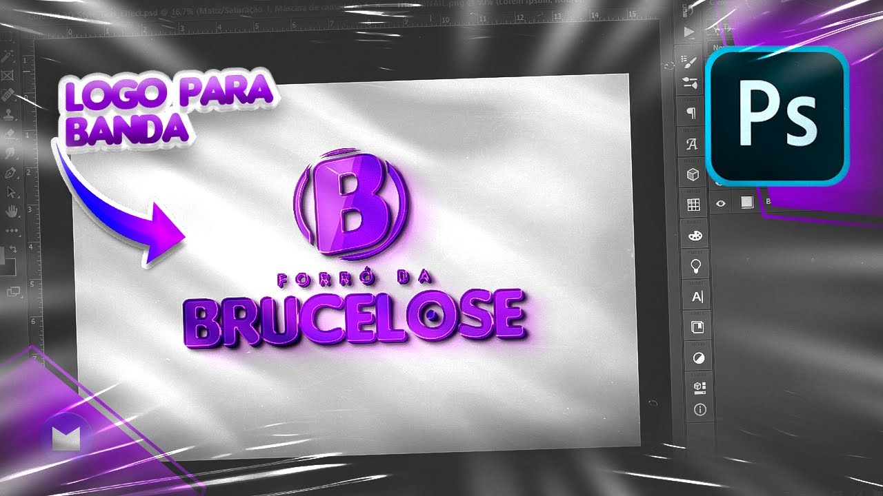 COMO FAZER LOGO PARA BANDA EM 10 MINUTOS | TUTORIAL + PSD EDITAVEL ...