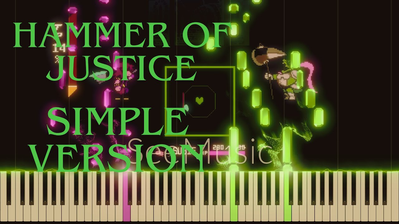 Hammer of Justice - Piano Tutorial Simple Version - Toby Fox - YouTube