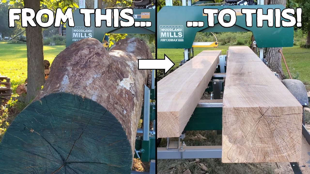 Milling Boards from an Old Ash Tree - YouTube