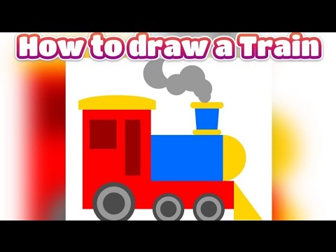How to draw a Train | Step by Step |Easy Train Drawing for Kids and ...