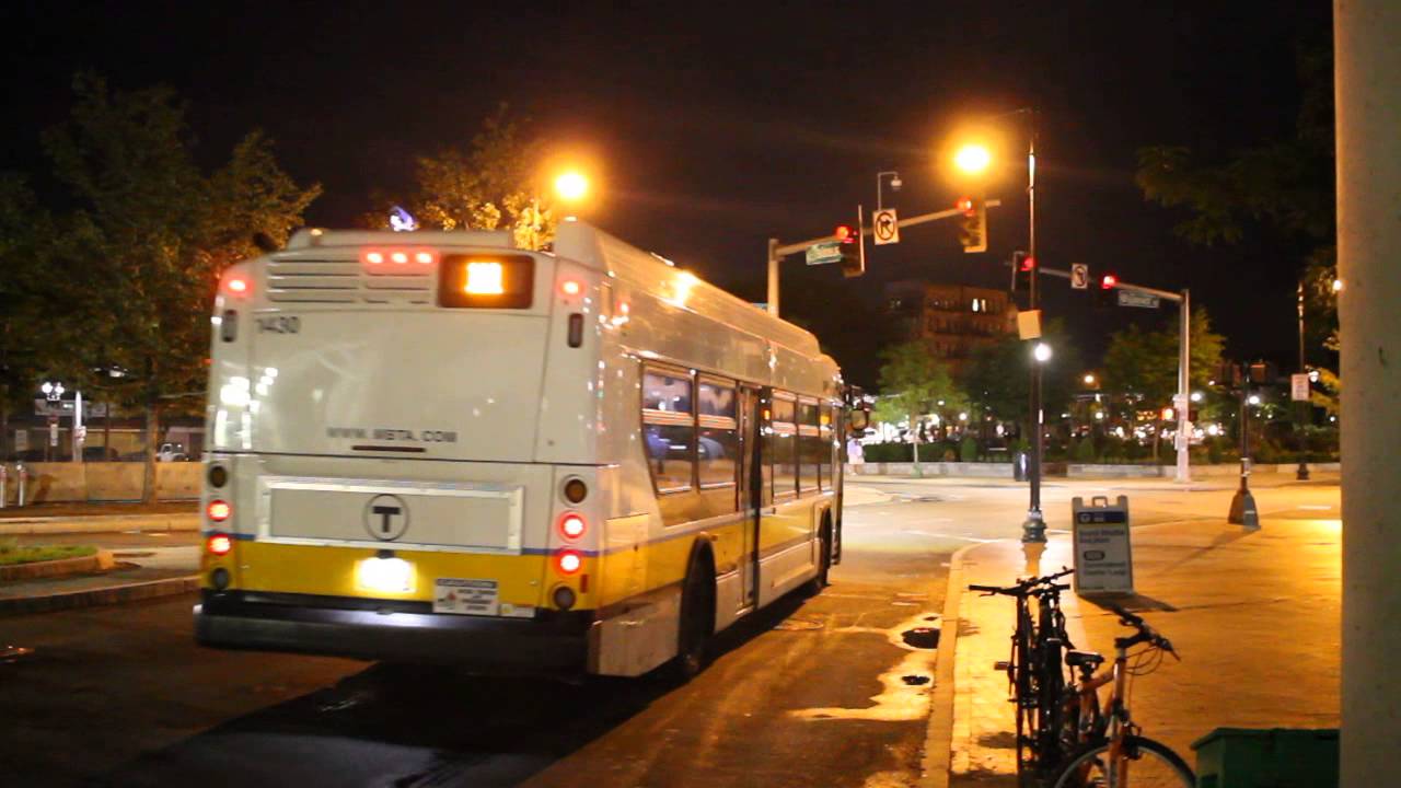MBTA New Flyer XDE40 1430 on Route 111 departs Haymarket - YouTube
