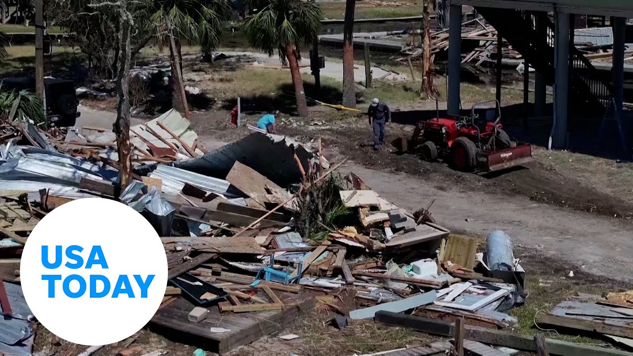 Recovery efforts resume after Helene destruction | USA TODAY - YouTube