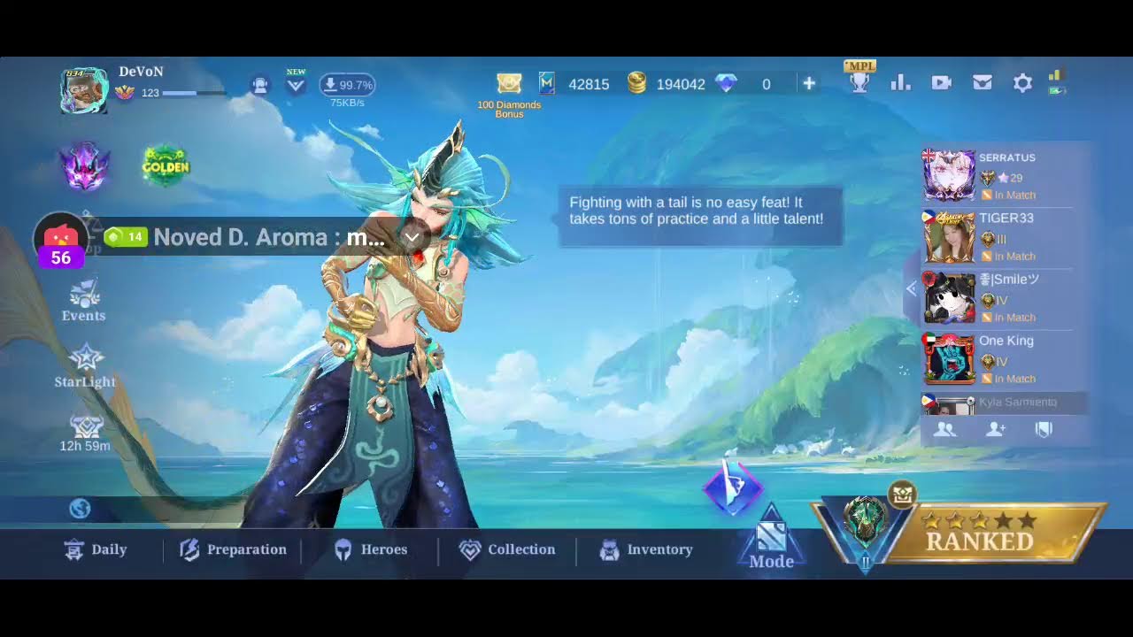 playing Mobile Legend rankings - YouTube