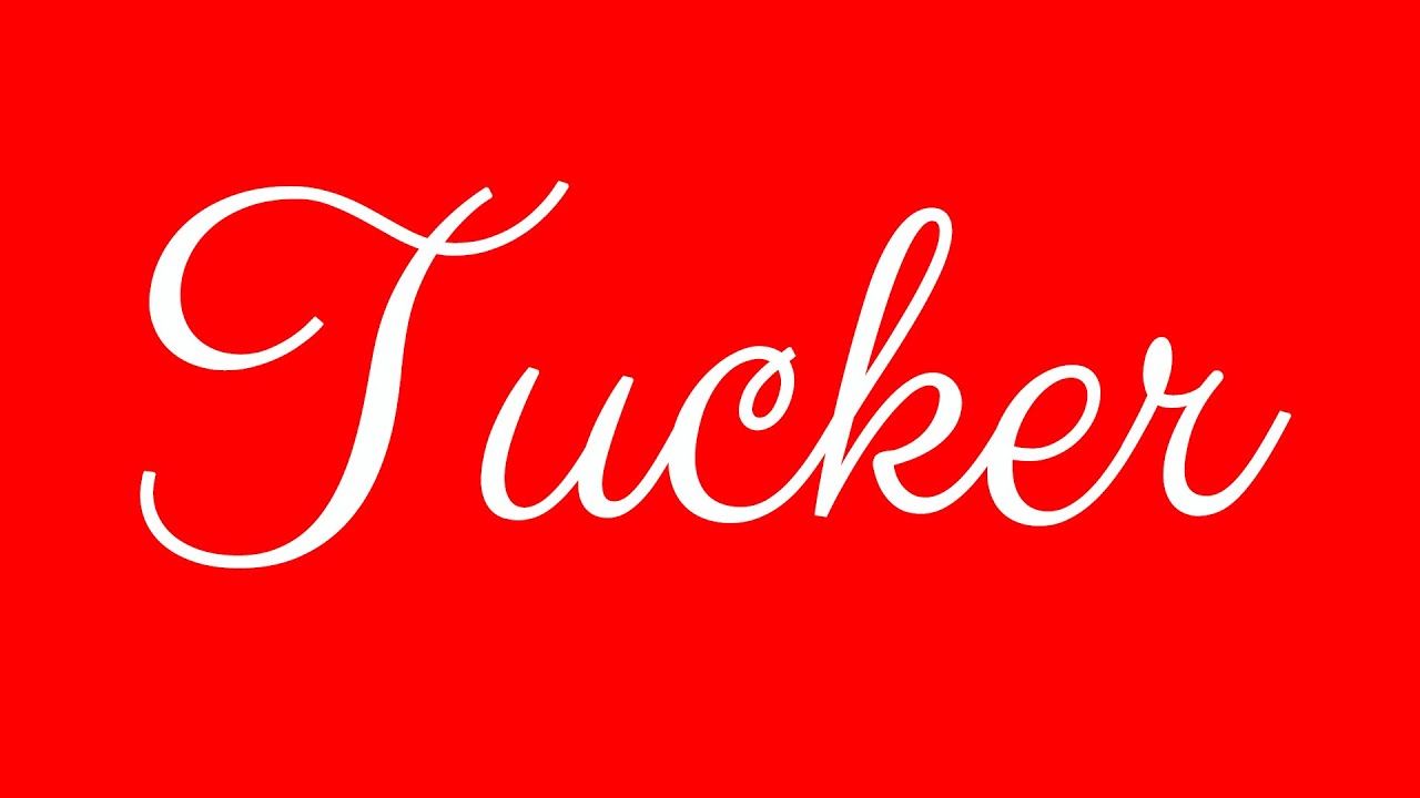 Learn how to Sign the Name Tucker Stylishly in Cursive Writing - YouTube