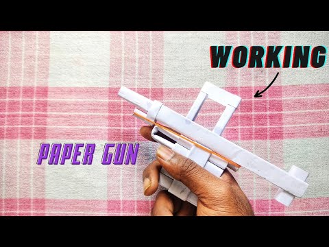Working Paper Pistol gun || How to make a working paper gun that shoots ...