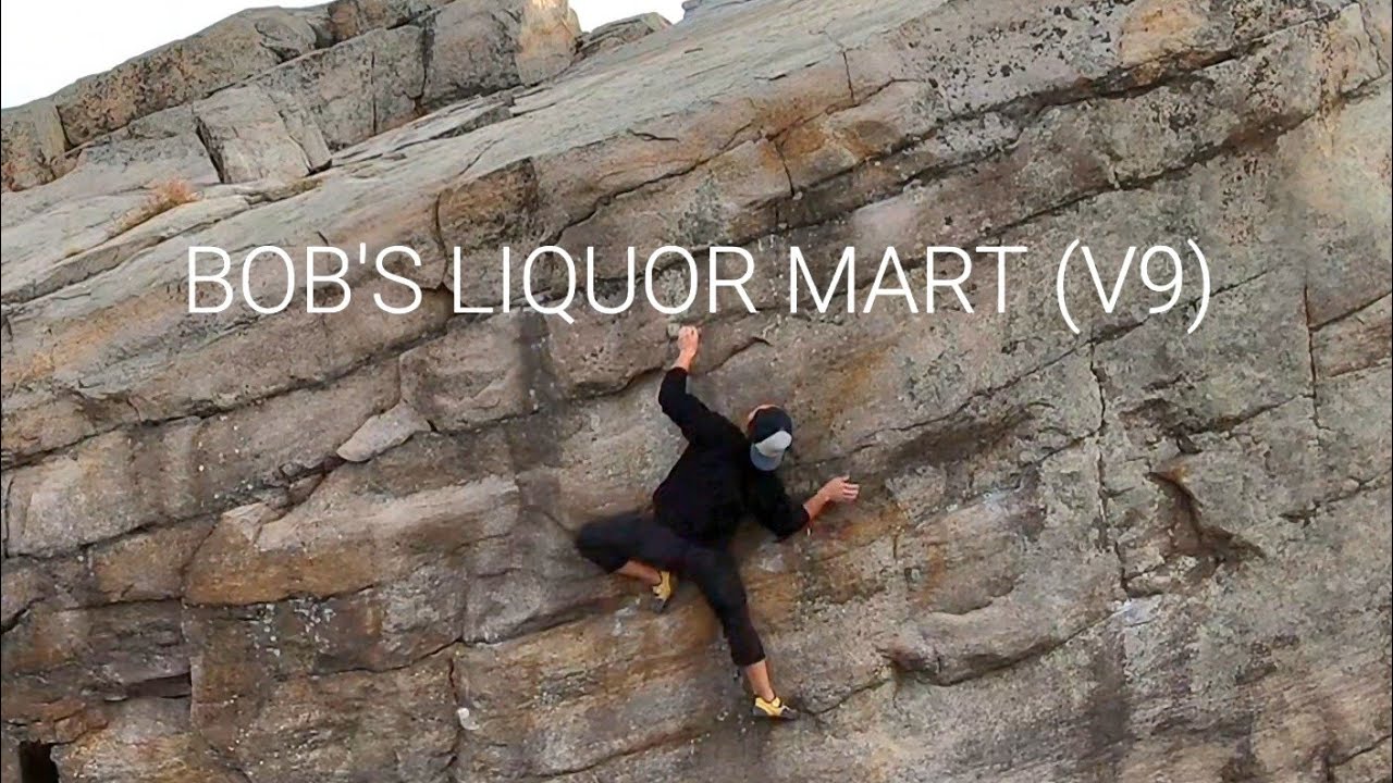 Big Rock Bouldering - Bob's Liquor Mart (V9) - YouTube
