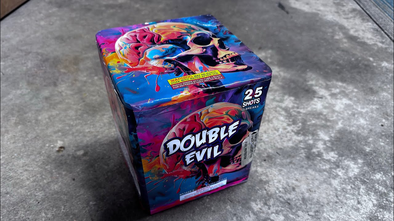 DOUBLE EVIL 25 double shot firework salute cake 🔥🔥💥straight HITTER ...