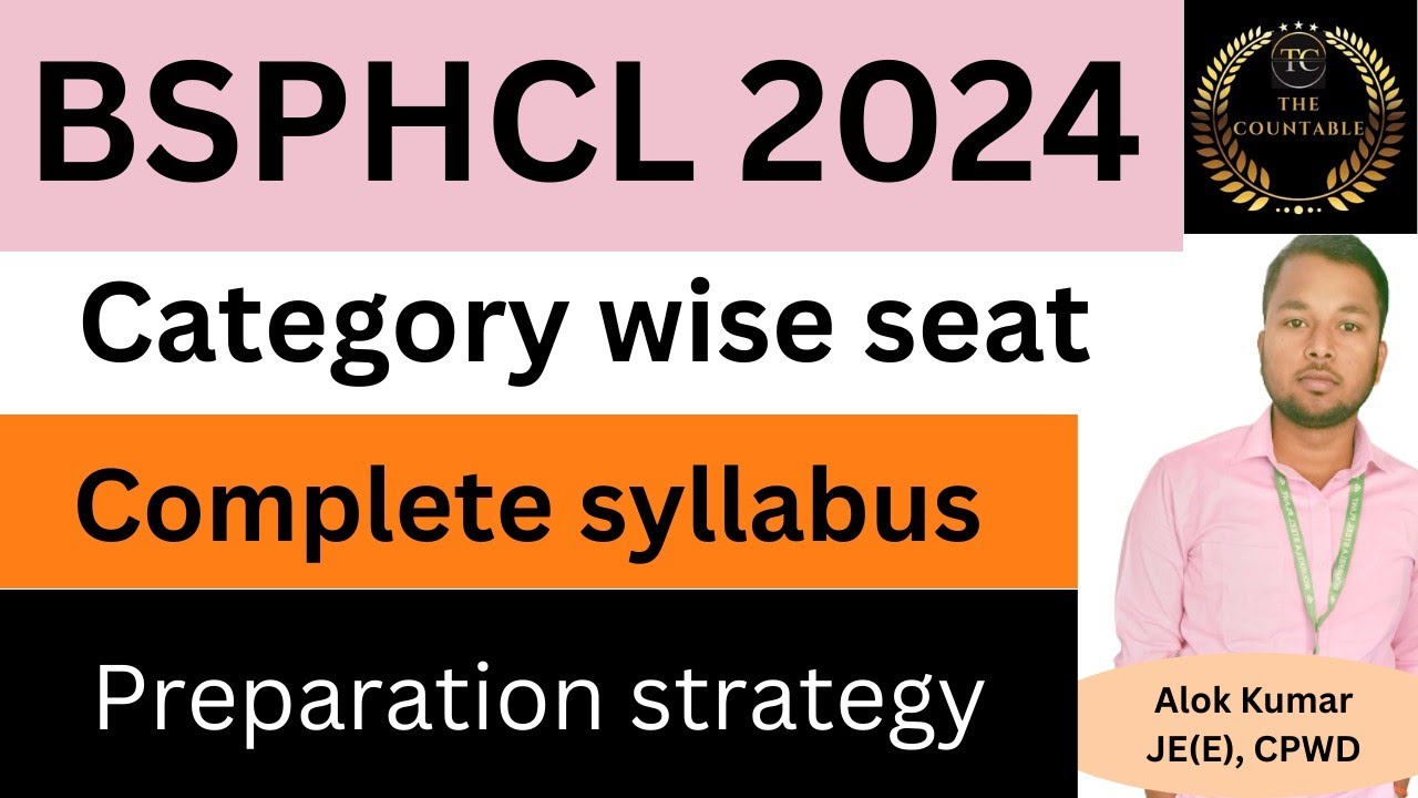 BSPHCL Full Notification out🔥 Category wise seat || Syllabus ...