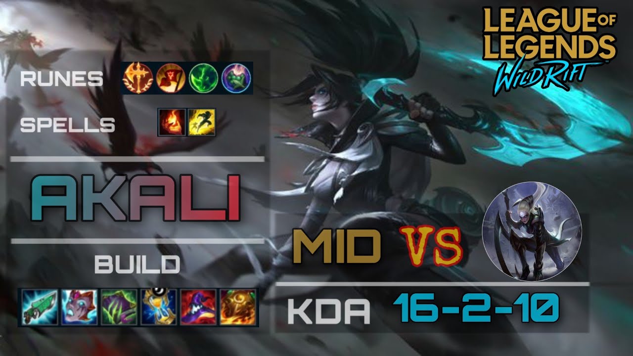 Wild Rift Akali Gameplay VS Diana #5 | Wild Rift Akali Build & Runes ...