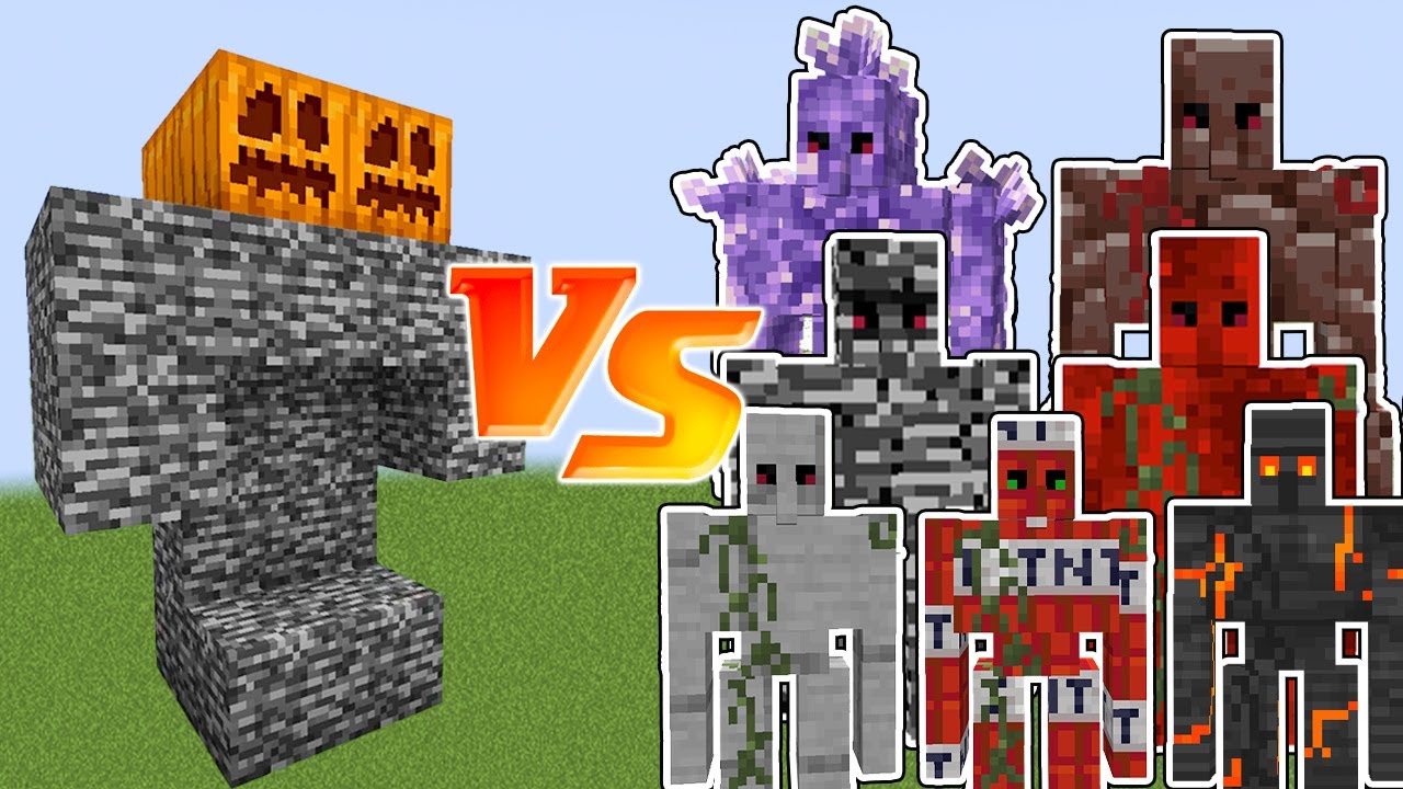 BEDROCK GOLEM vs All New Golems - YouTube