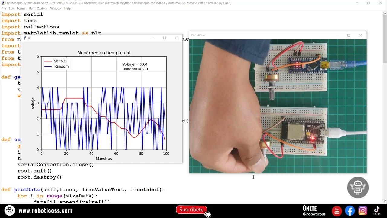Osciloscopio con Python y Arduino | ESP32 | ESP8266 - YouTube