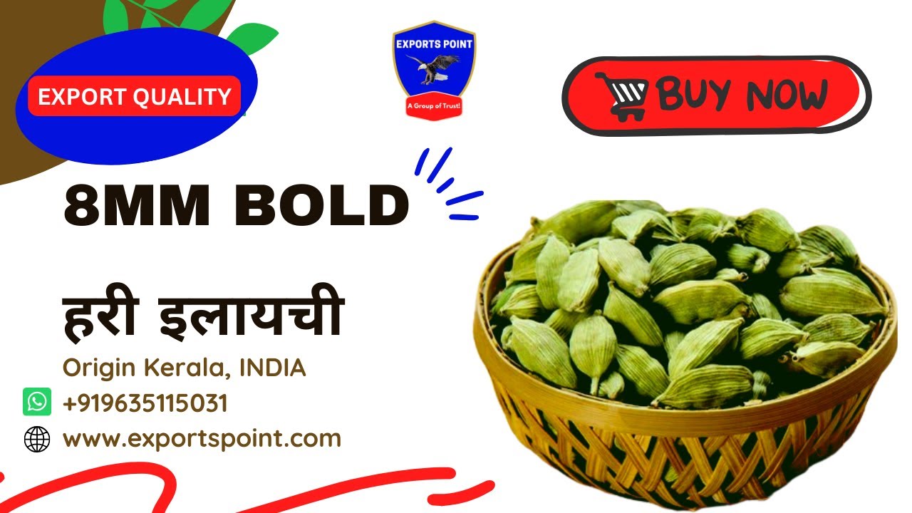 8mm BOLD GREEN CARDAMOM | CARDAMOM SUPPLIER | SPICES EXPORT IMPORT ...