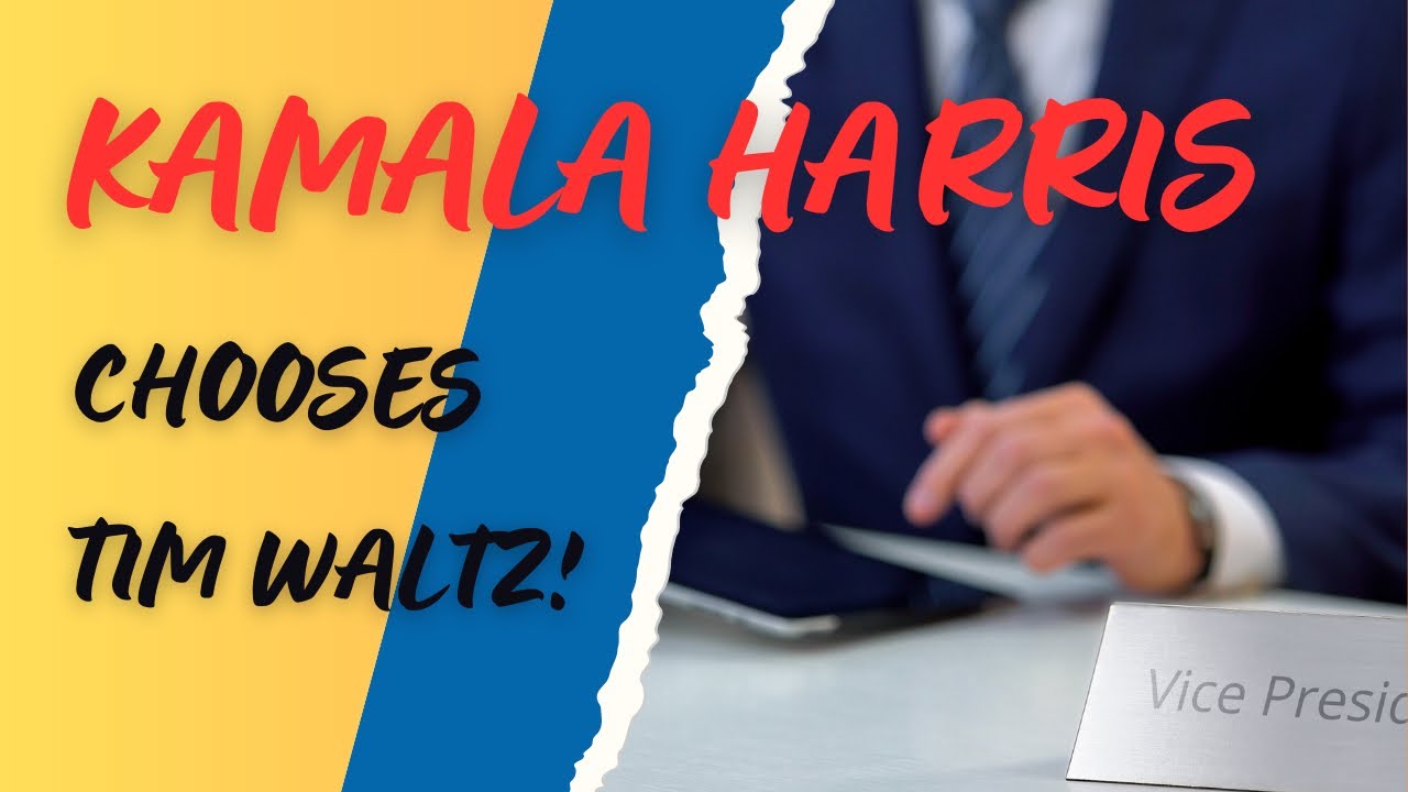 Kamala Harris Chooses Tim Walz as VP Running Mate! - YouTube
